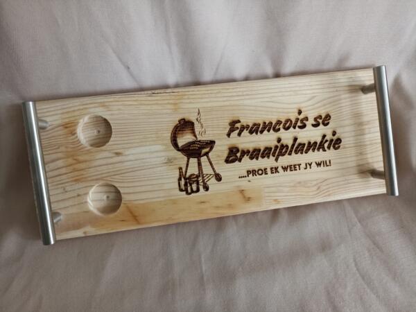 BRAAI/SNACK PLANKIE WITH HANDLES | Oogpoeding