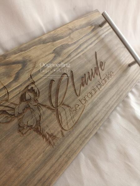 BRAAI/SNACK PLANKIE WITH HANDLES | Oogpoeding